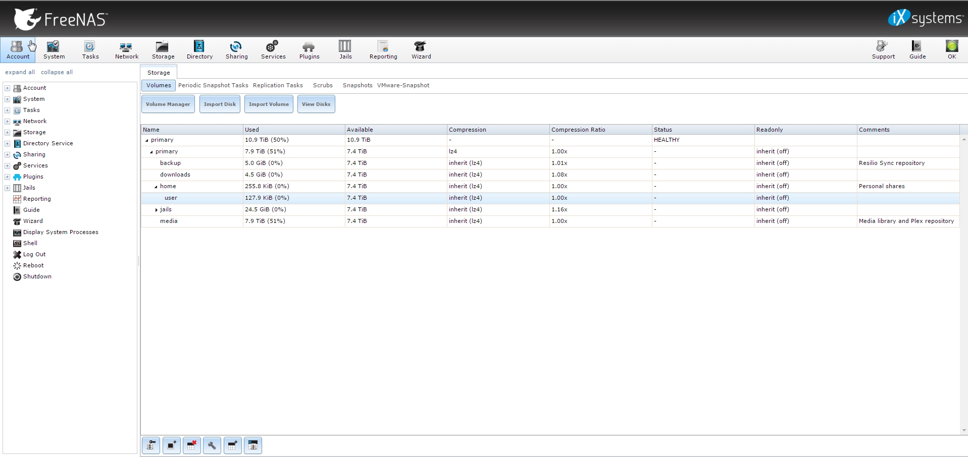 Personal Shares in FreeNAS - Basil's Tech Diary