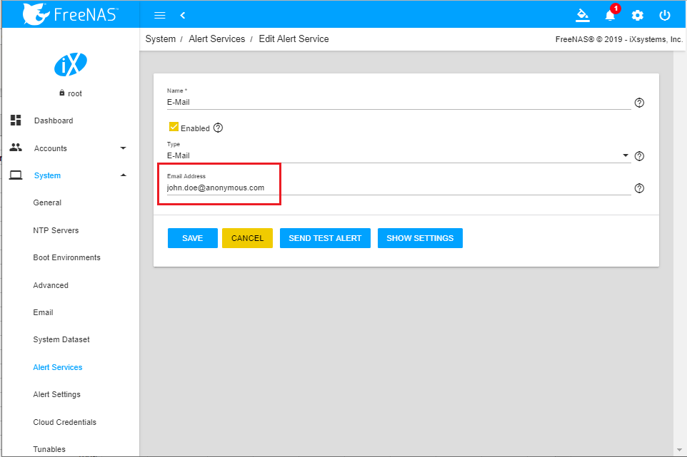 Freenas Mail Notification Settings Basils Tech Diary