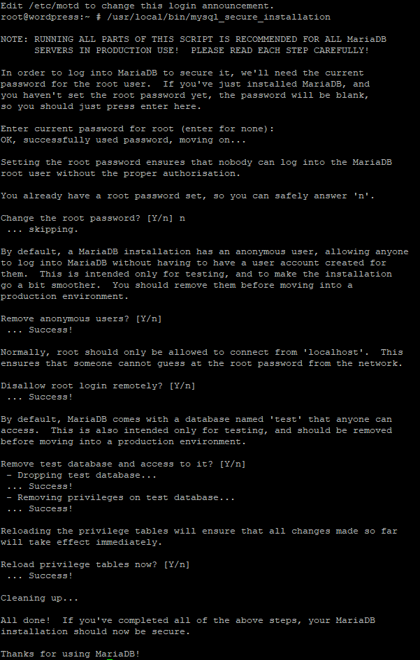WordPress Script: Post-Installation Tasks - Basil's Tech Diary